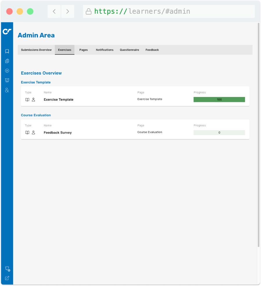 learners | A web framework to facilitate training courses, with a specific focus on information ...