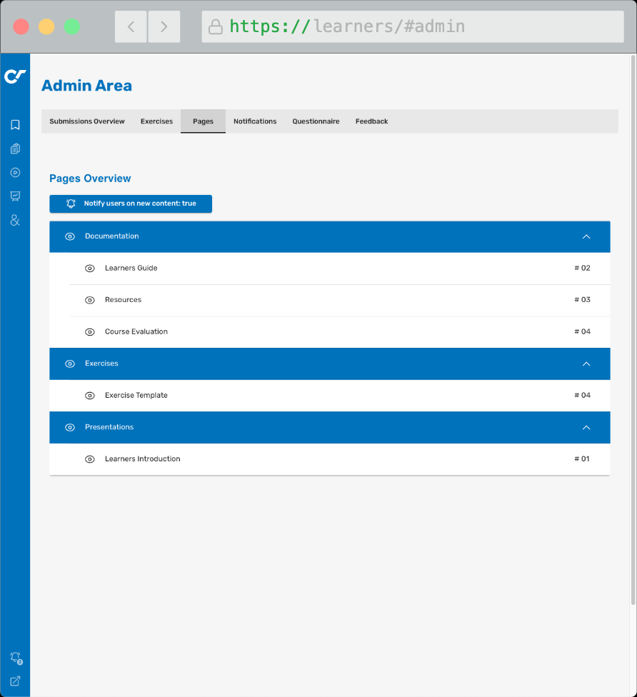 learners | A web framework to facilitate training courses, with a specific focus on information ...